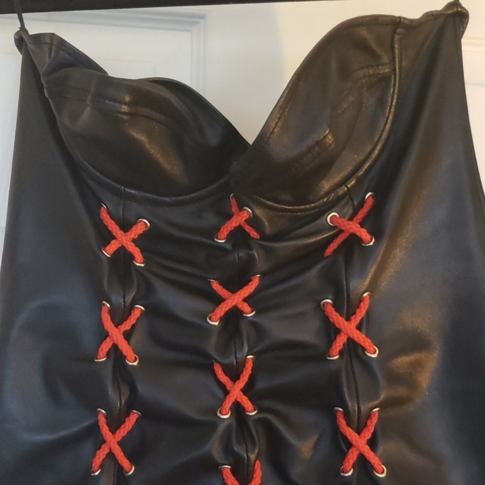 Leather Corset Dress - Gem